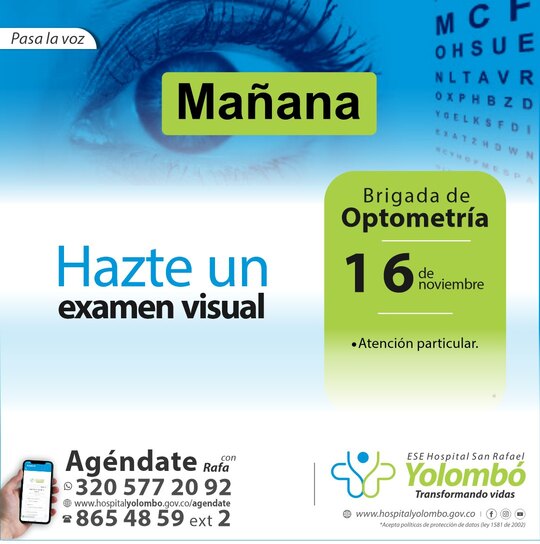 Brigada de optometría - E.S.E. Hospital San Rafael Yolombó (Ant)