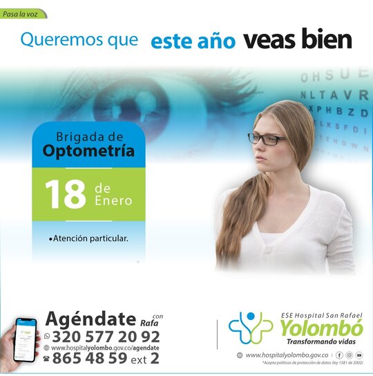 Optometría en enero de 2023 - E.S.E. Hospital San Rafael Yolombó (Ant)